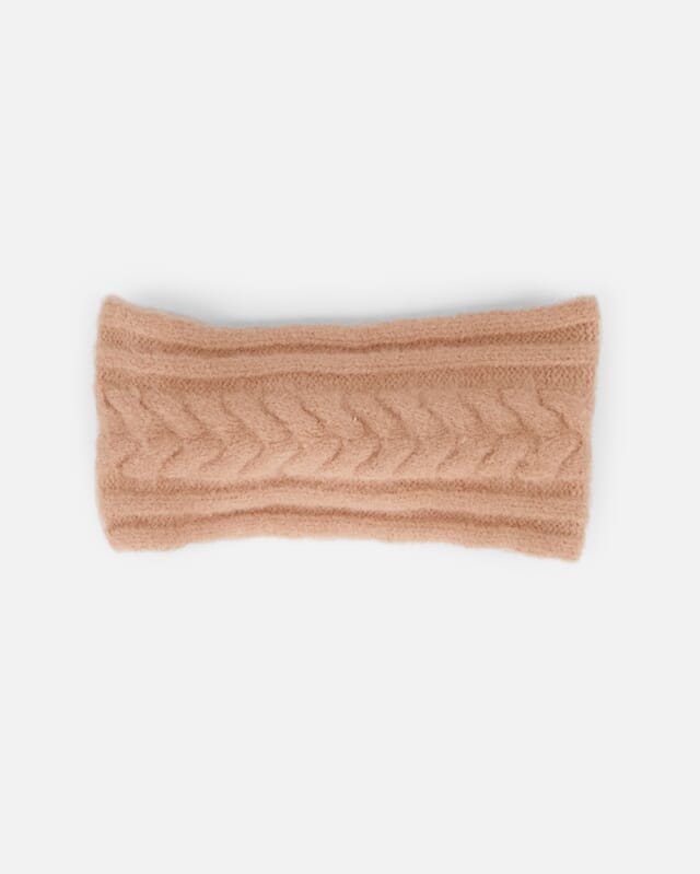 ONLY Pannebånd Anna Cable Knit Headband - Rose Smoke | Strikkede ...