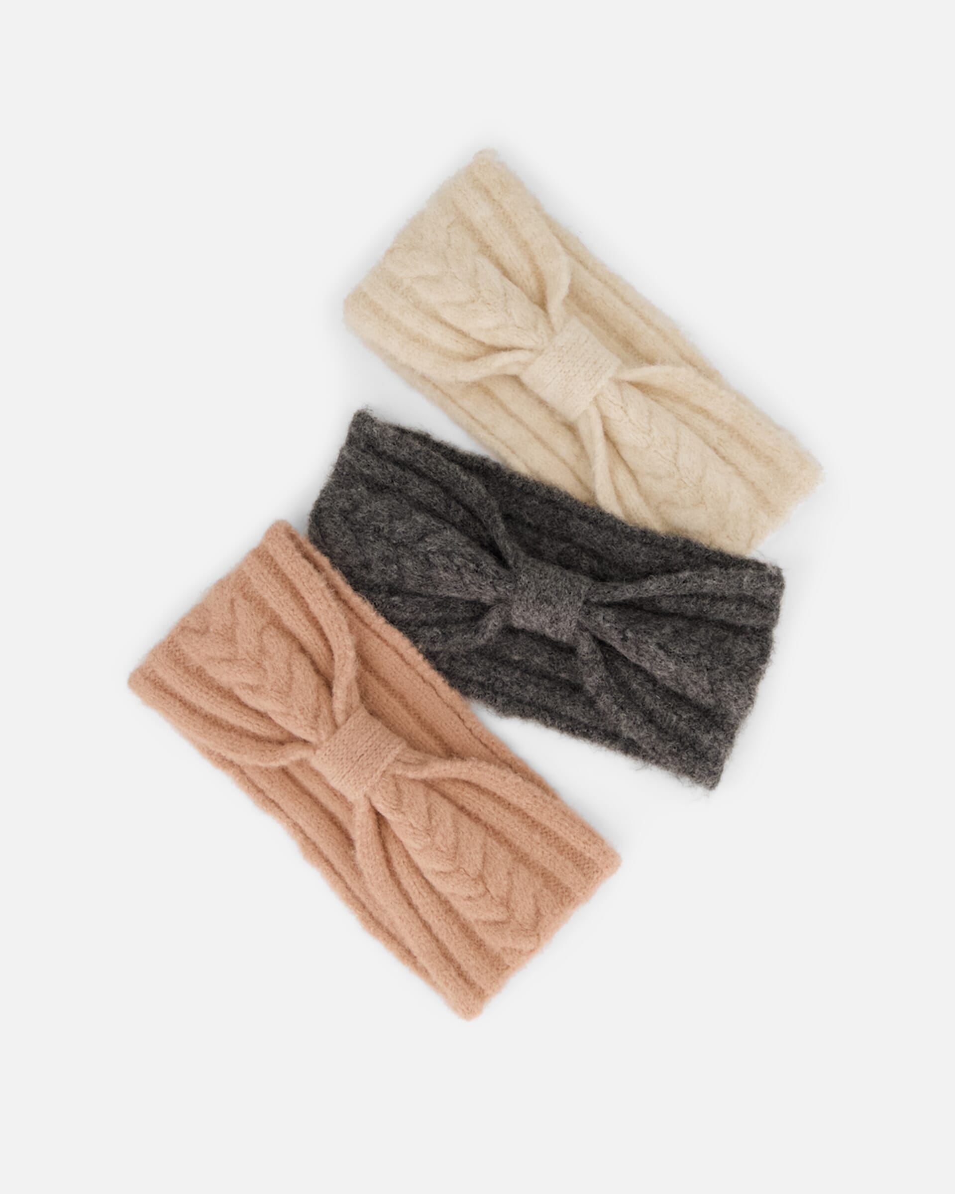 ONLY Pannebånd Anna Cable Knit Headband - Rose Smoke | Strikkede ...