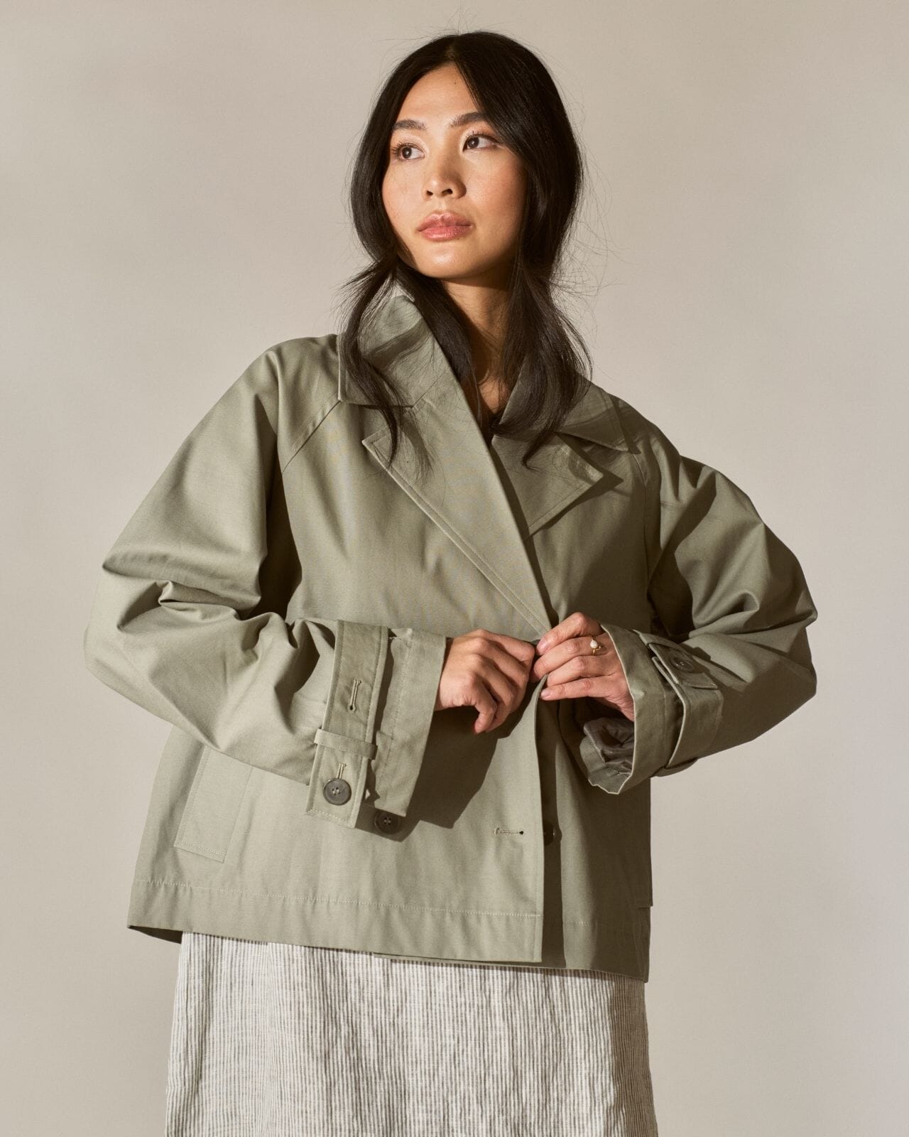 SELECTED FEMME Trenchcoat Cilo Short - Vetiver
