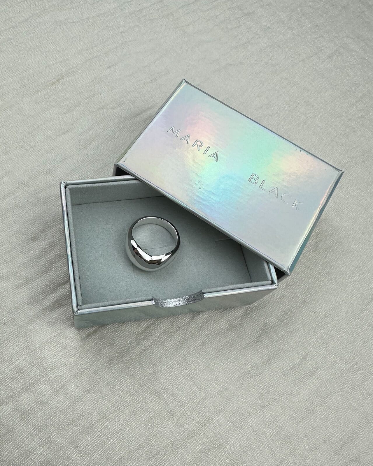 Maria Black Ring Tryvann - Silver