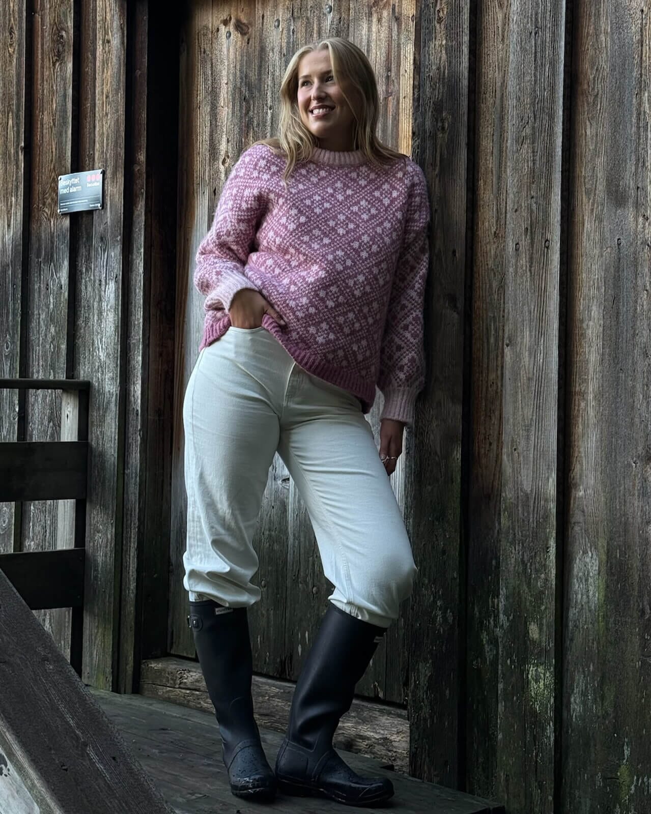 VERO MODA Strikkegenser Inga LS Oneck Oversized - Pink Dogwood/ Rose ...