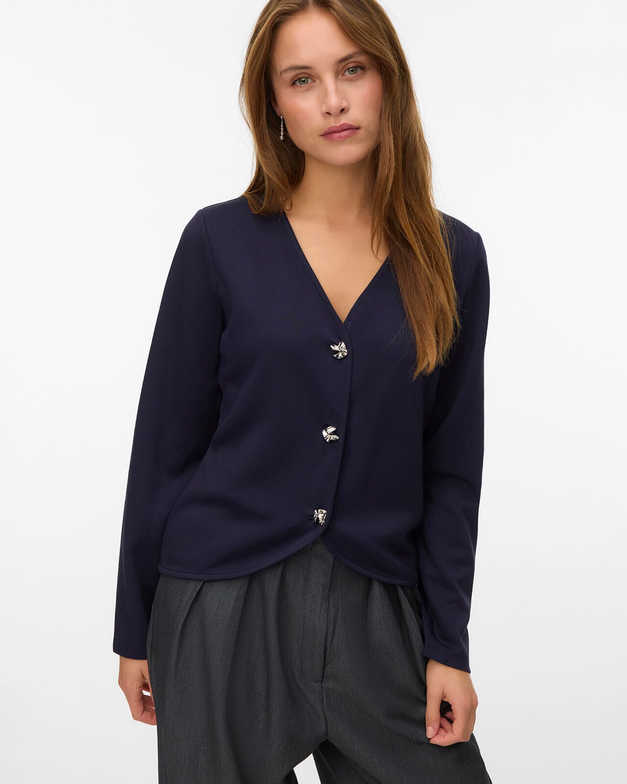 VERO MODA Cardigan Bekka LS V-Neck - Navy Blazer