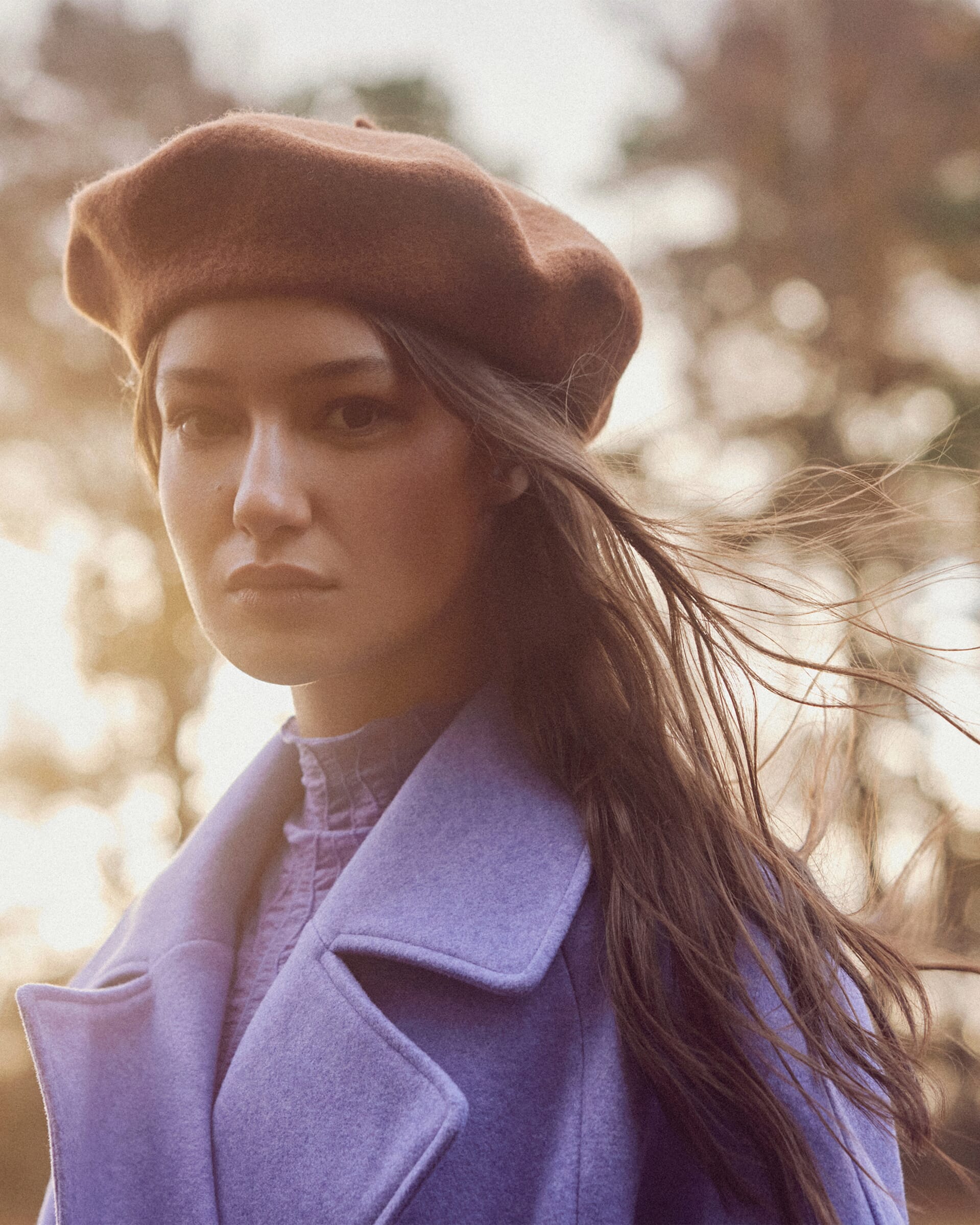 VILA Beret Lelia - Caramel Café | Beret, alpelue og tilbehør | FLOYD.no