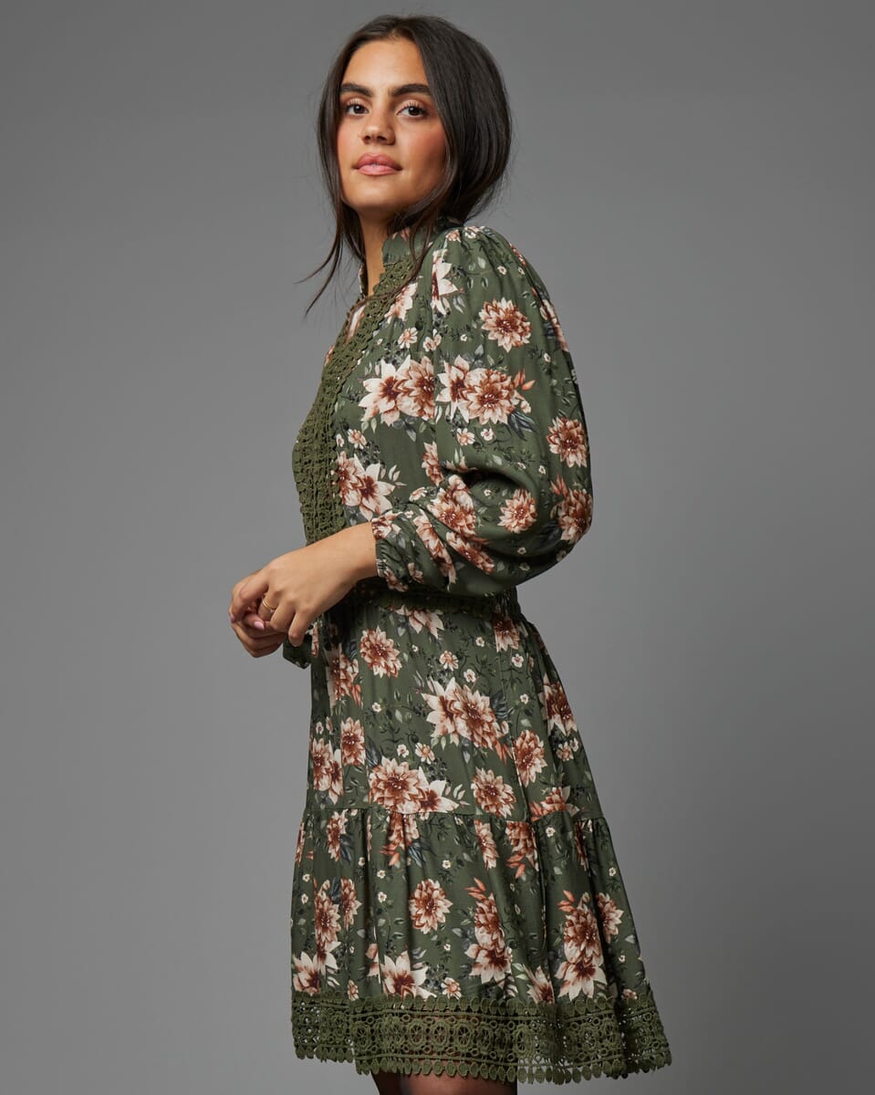 FLOYD Kjole Karianne Carnation - Army Green | Hverdagskjoler | FLOYD.no