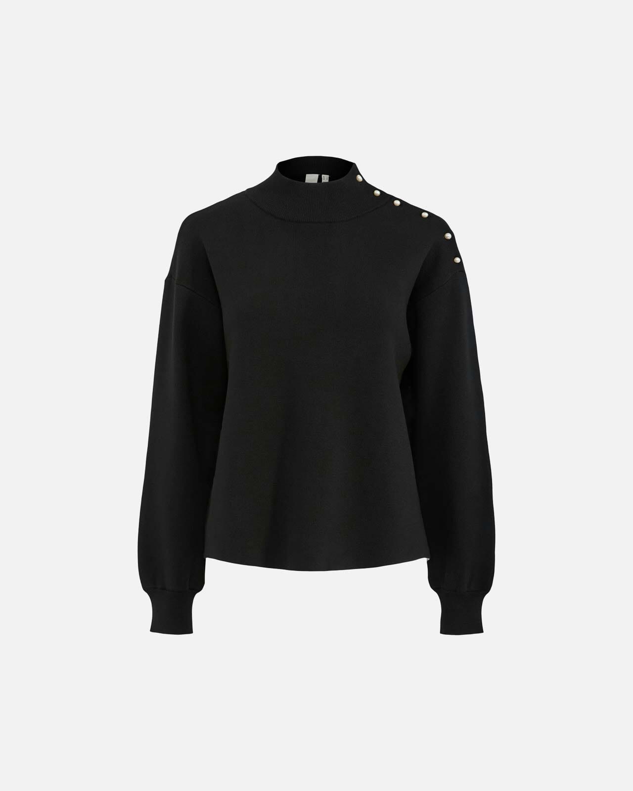Y.A.S Genser Hama LS Pearl Knit - Black