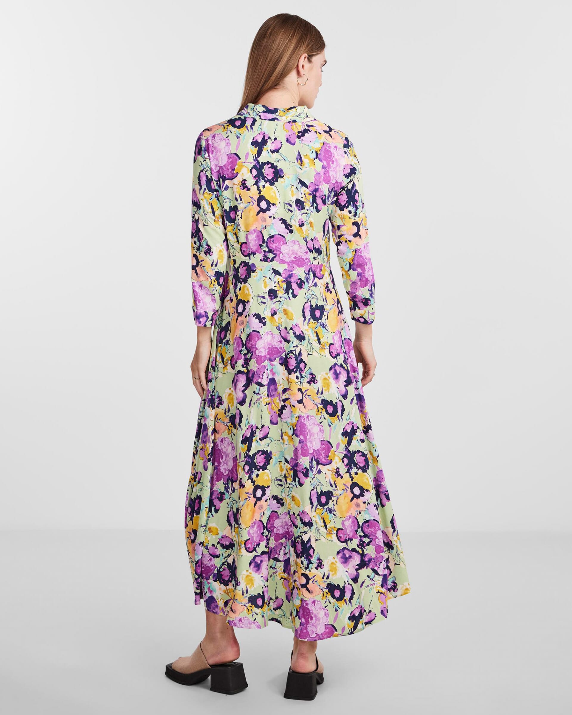 Y.A.S Maxikjole Savanna Long Shirt - Quiet Green/ Annina | Lange ...